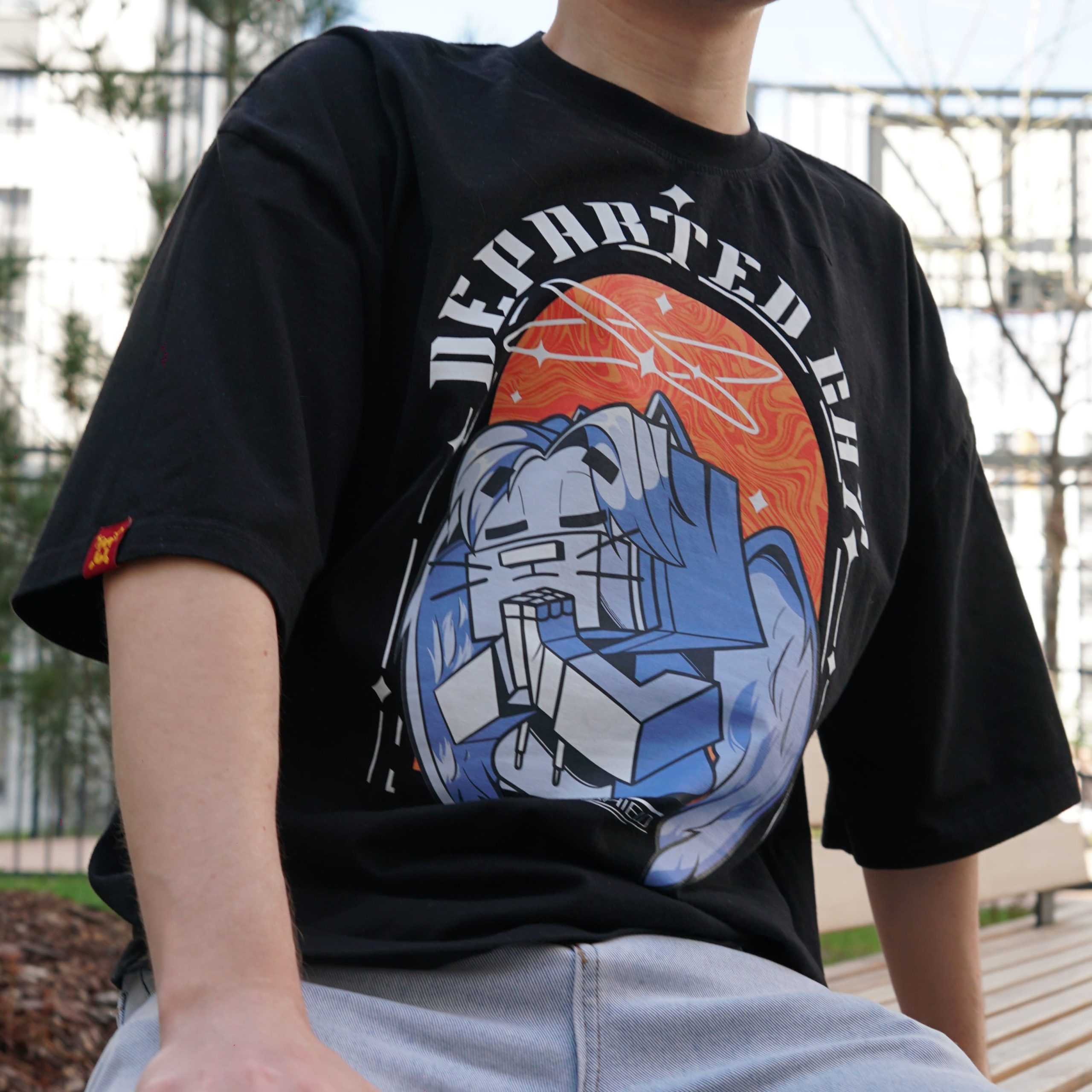 Футболка Oversize — KlashRaick "Необычный кот" | SHIELD MERCH